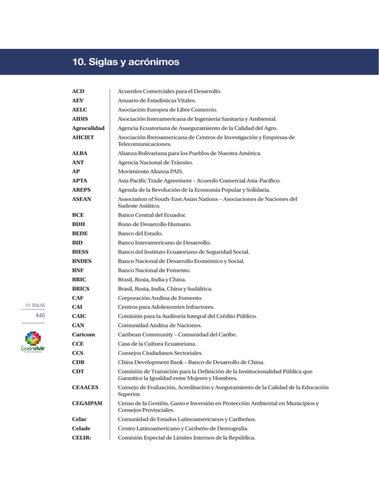 10. Siglas y acrónimos