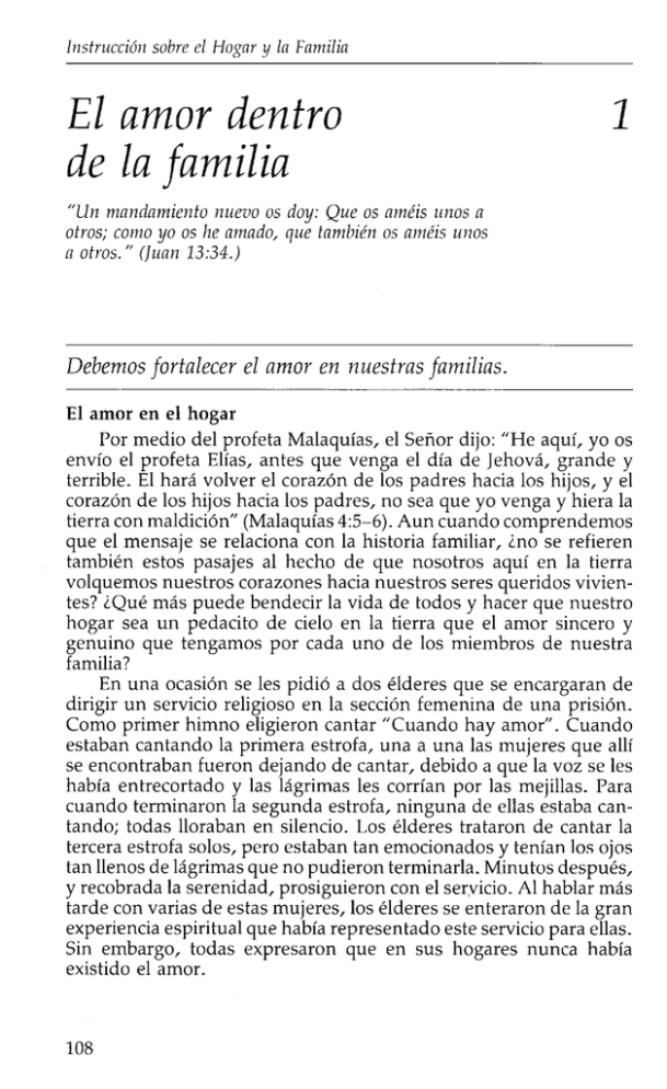 El amor dentro de la familia