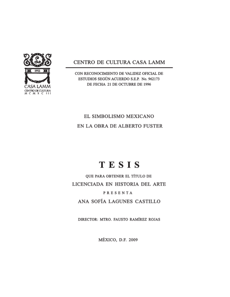 el simbolismo mexicano en la obra de alberto fuster