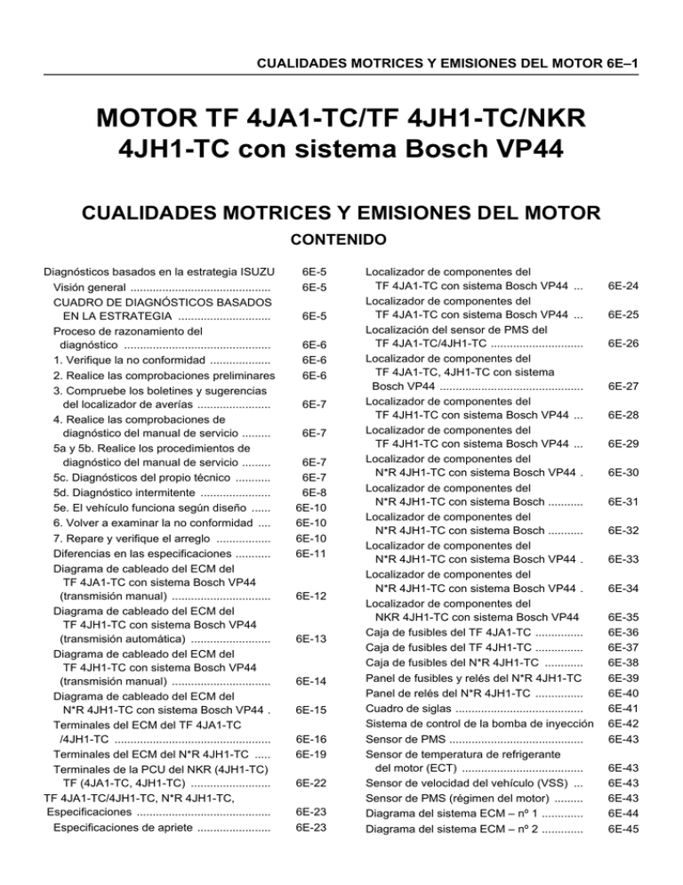 Motor tf 4ja1-tc/tf 4jh1-tc/nkr 4jh1