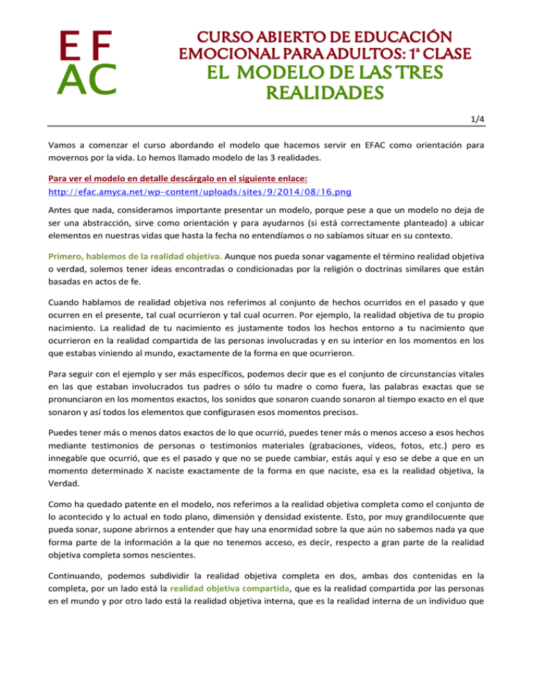 el modelo de las tres realidades