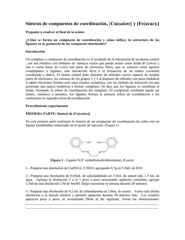 Preparación del CuSalem