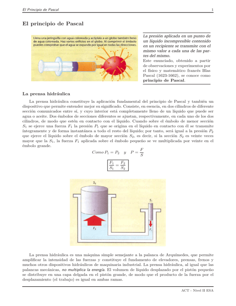 El principio de Pascal