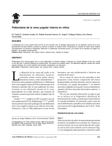 Venoma cervical. Flebectasia yugular interna