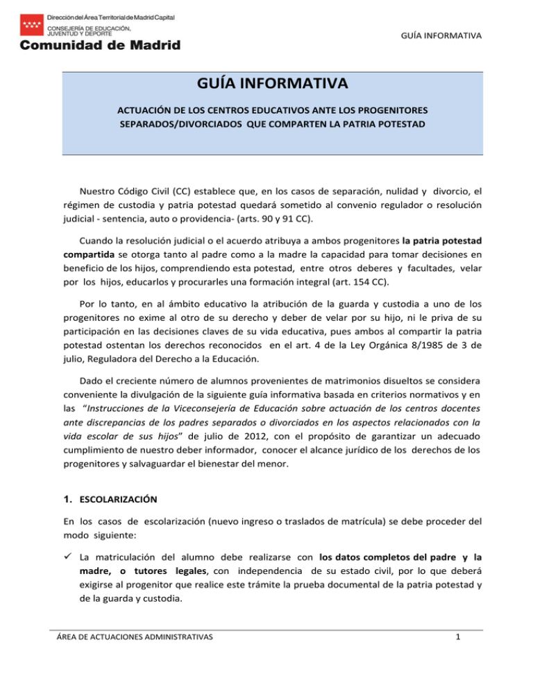 guía informativa - Comunidad de Madrid