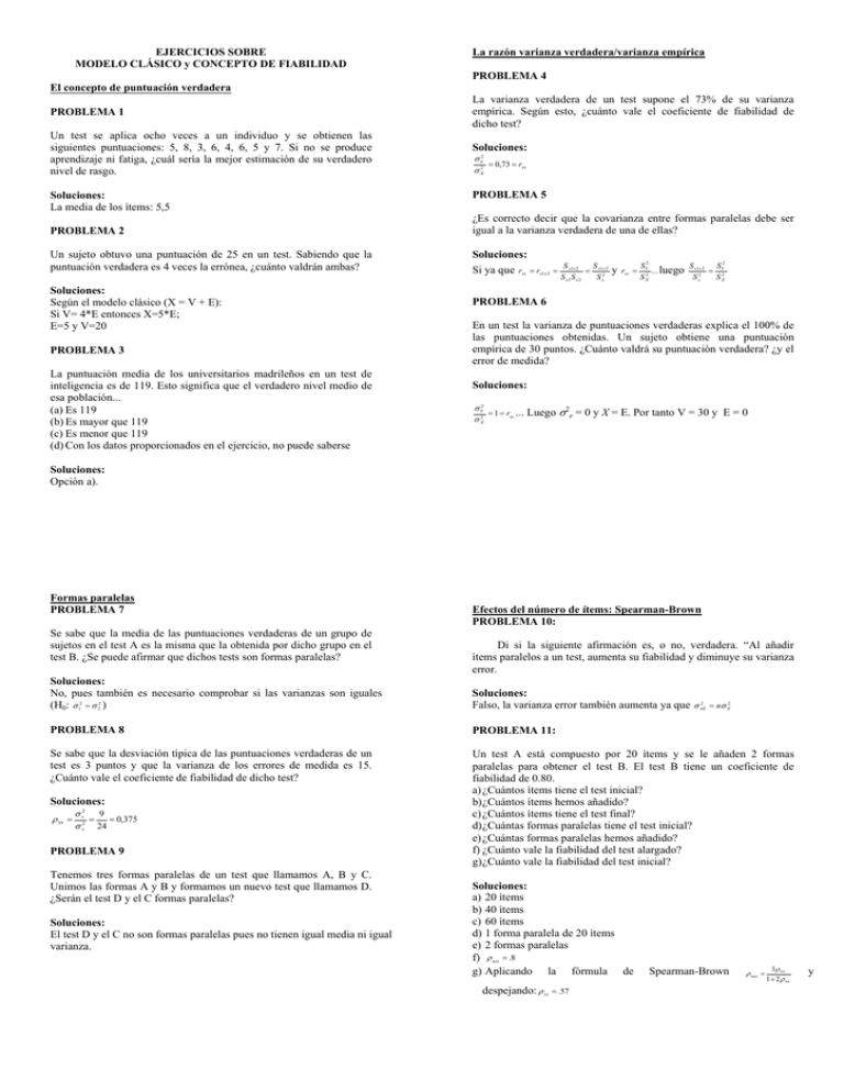 EJERCICIOS SOBRE MODELO CLÁSICO y CONCEPTO DE