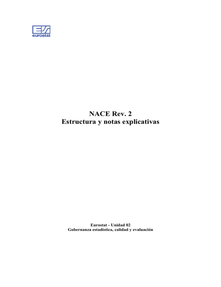 NACE Rev. 2 Estructura y notas explicativas