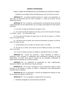 Arancel de Notarios y Escribanos Públicos