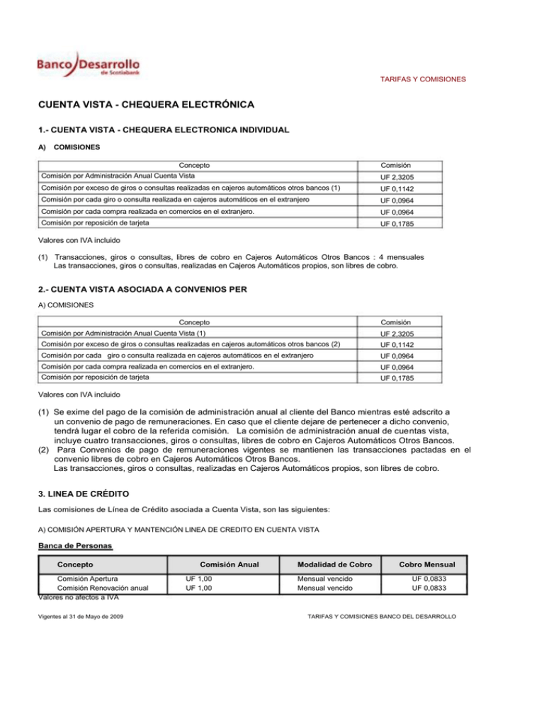 CUENTA VISTA - CHEQUERA ELECTRÓNICA