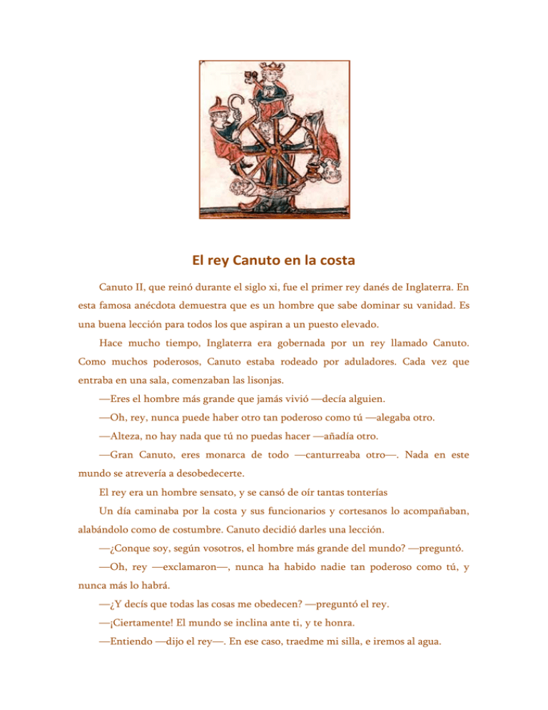 El rey Canuto en la costa