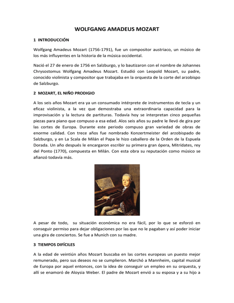 wolfgang amadeus mozart