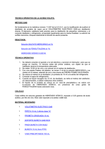 Acidez Volátil: Método Garcia-Tena - Procedimiento Operativo