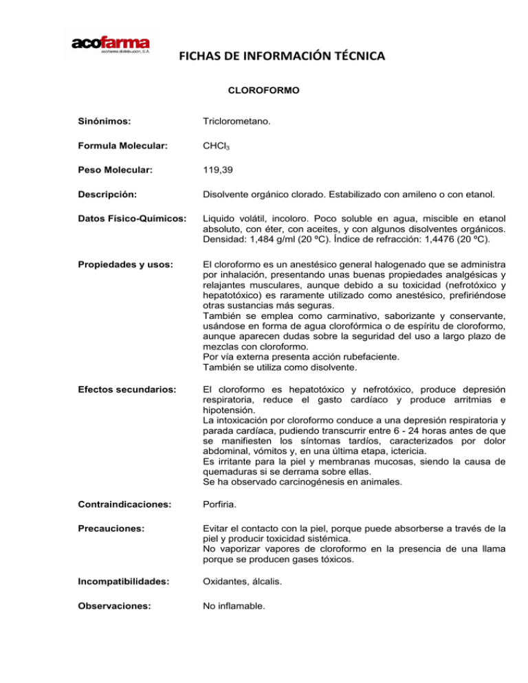 Cloroformo