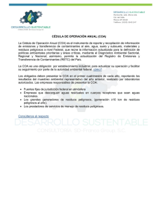 COA FEDERAL Dentro del marco del Programa de Apoyo