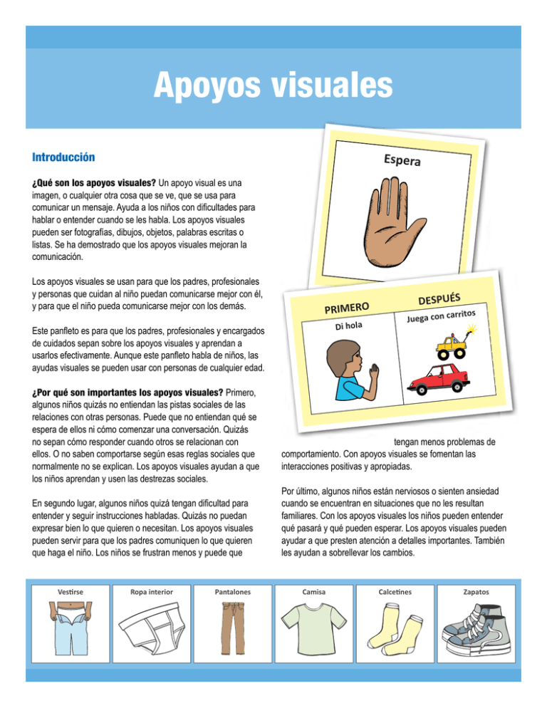 Apoyos visuales - Vanderbilt Kennedy Center