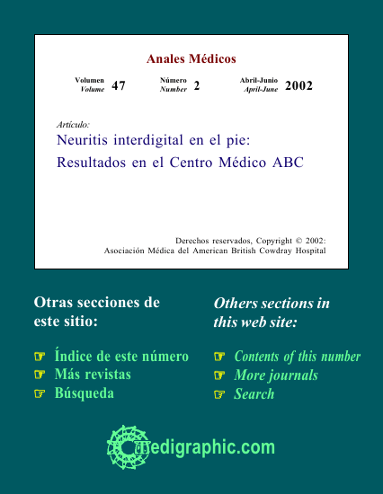 Neuritis interdigital en el pie: Resultados en el Centro Médico ABC