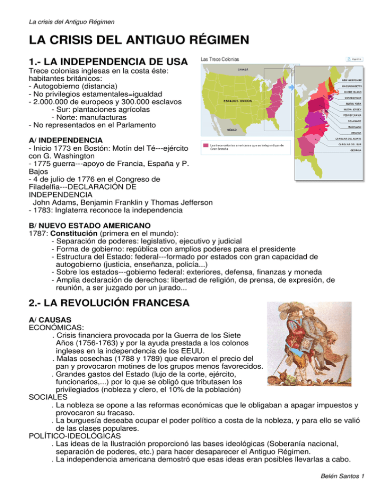 la crisis del antiguo régimen