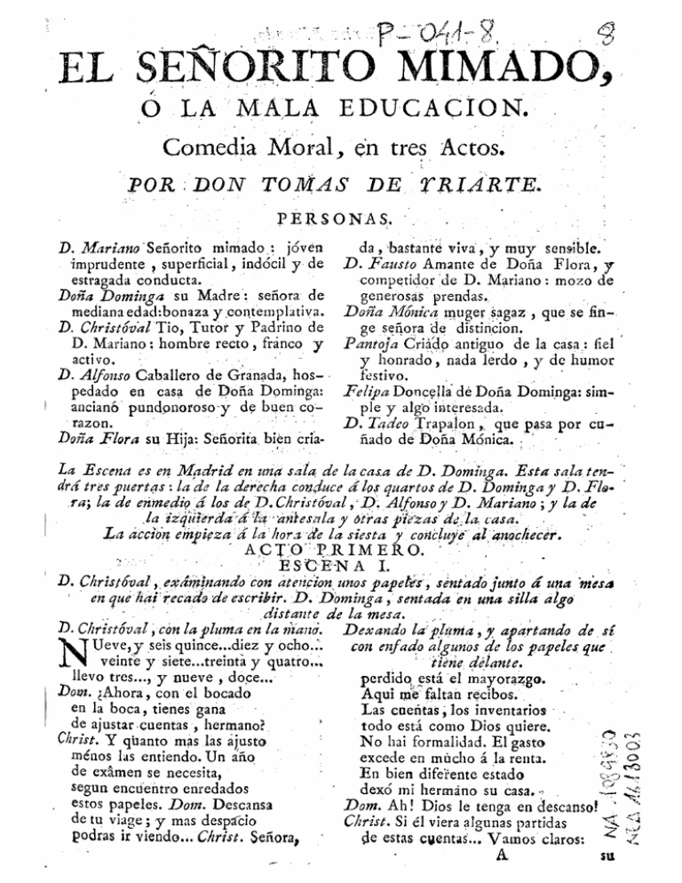 EL SEÑORITO MIMADO,