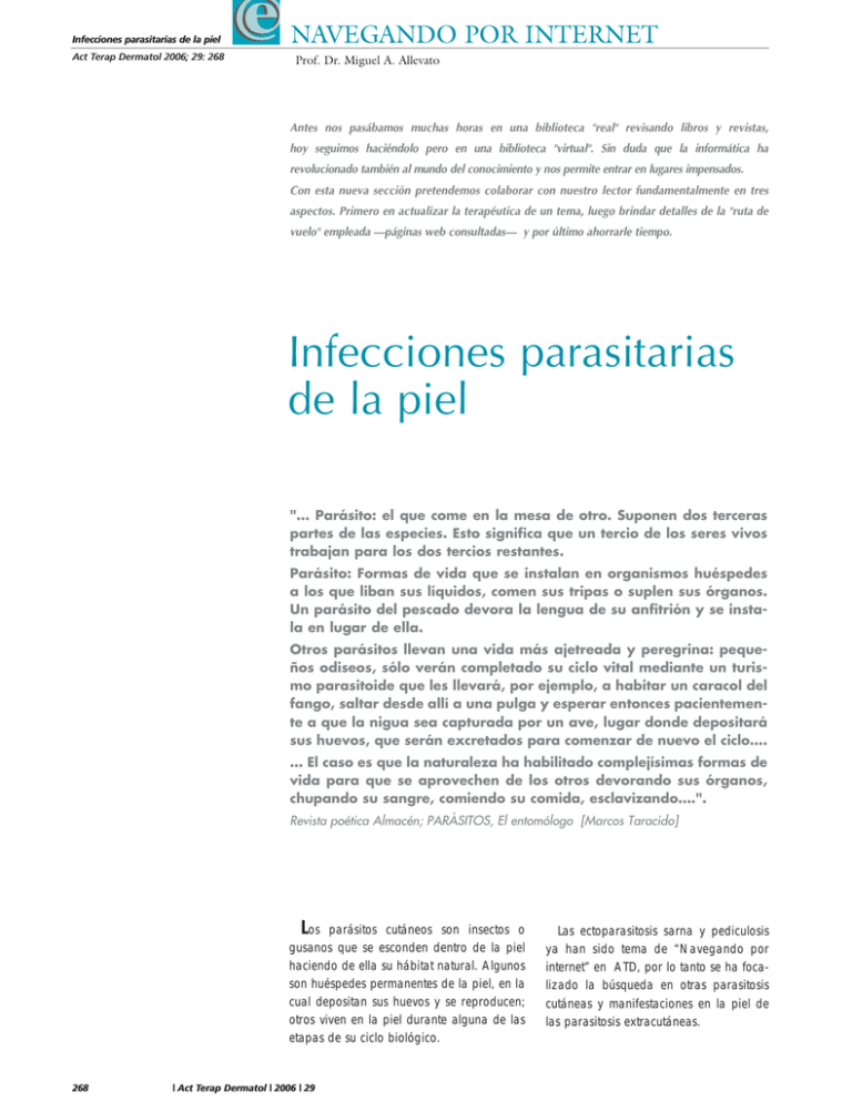 Infecciones parasitarias de la piel