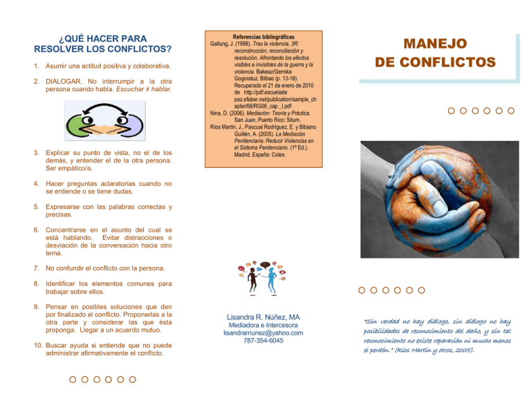 MANEJO DE CONFLICTOS