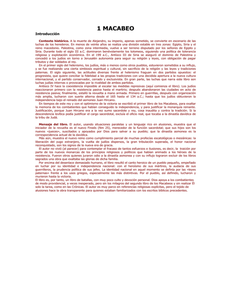 1 macabeo - Bible Claret home