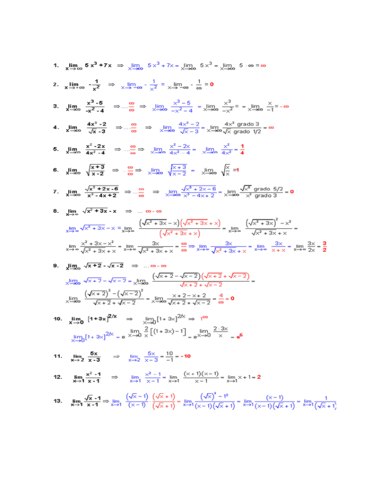 desarrollo limites - OPERACIONES MATEMATICAS 2