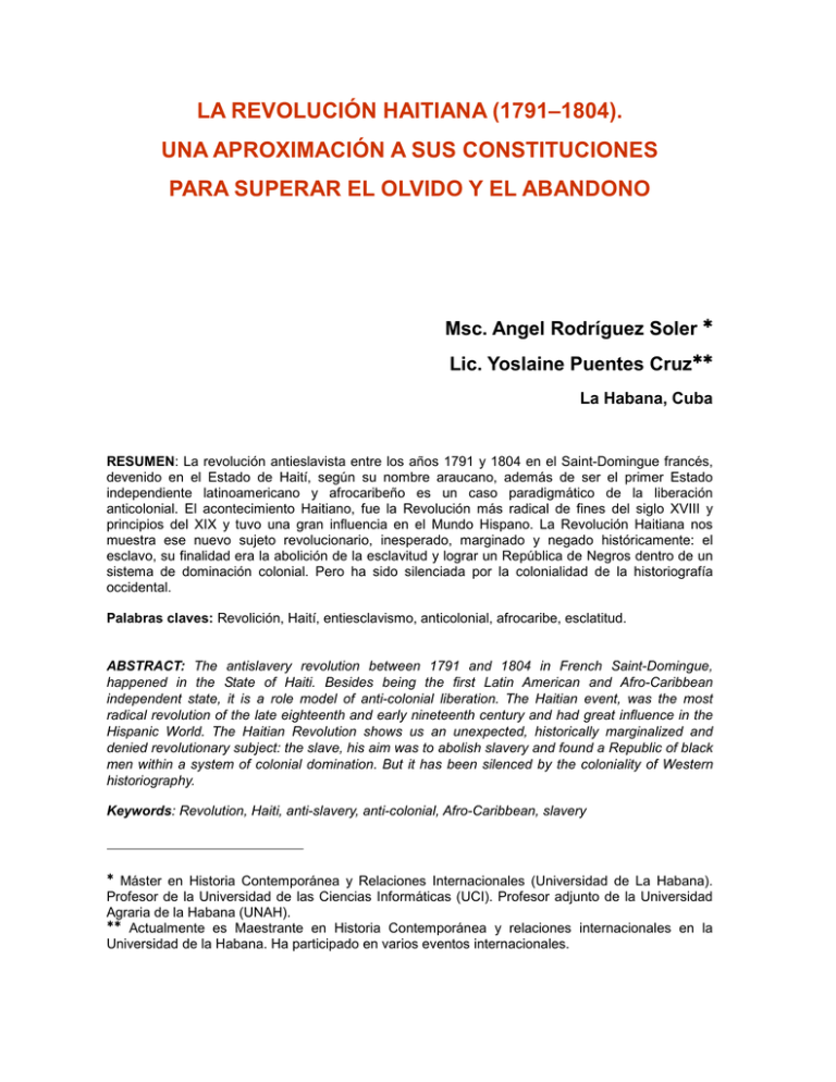 la revolución haitiana (1791–1804). una