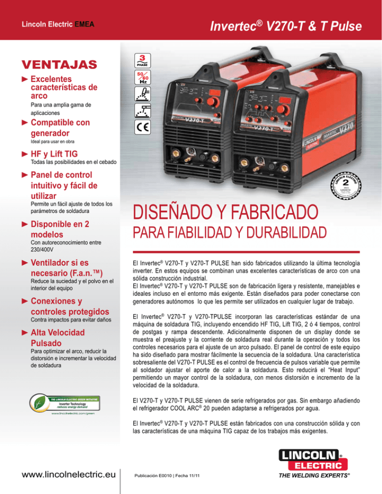 Invertec V270T-TP - Lincoln Electric