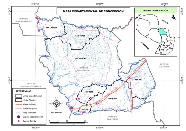 MAPA DEPARTAMENTAL DE CONCEPCION