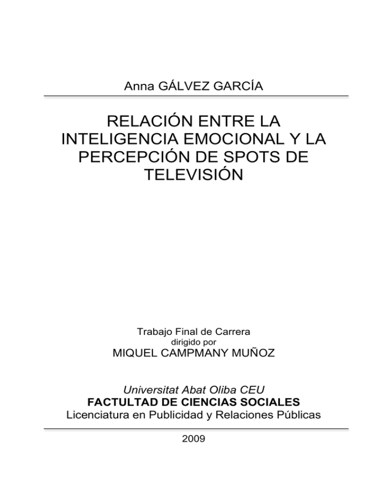 relación entre la inteligencia emocional y la percepción