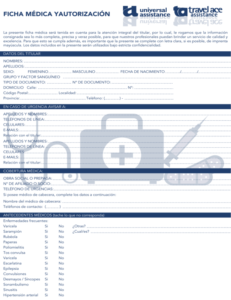 Descargá la ficha médica