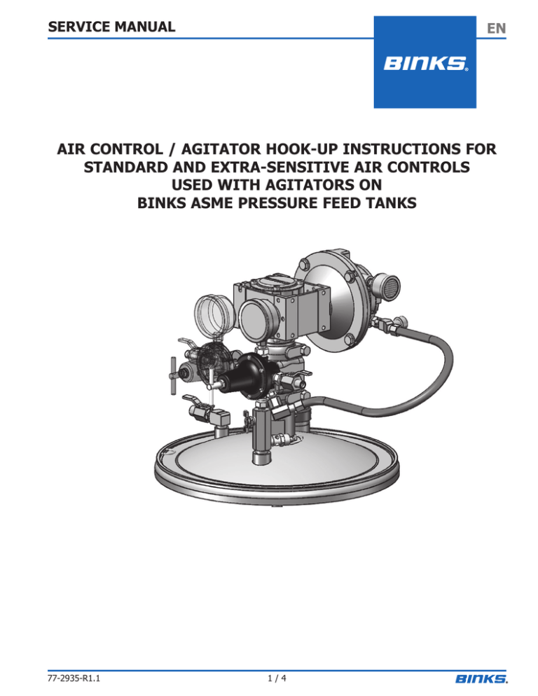 air control / agitator hook-up instructions for standard and
