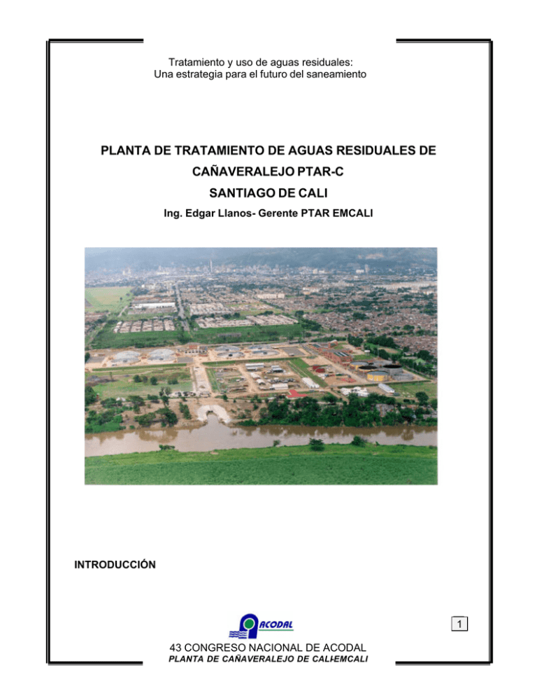 planta de tratamiento de aguas residuales de cañaveralejo