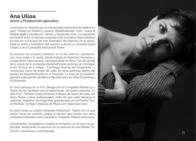 Ana Ulloa - maquinant teatre