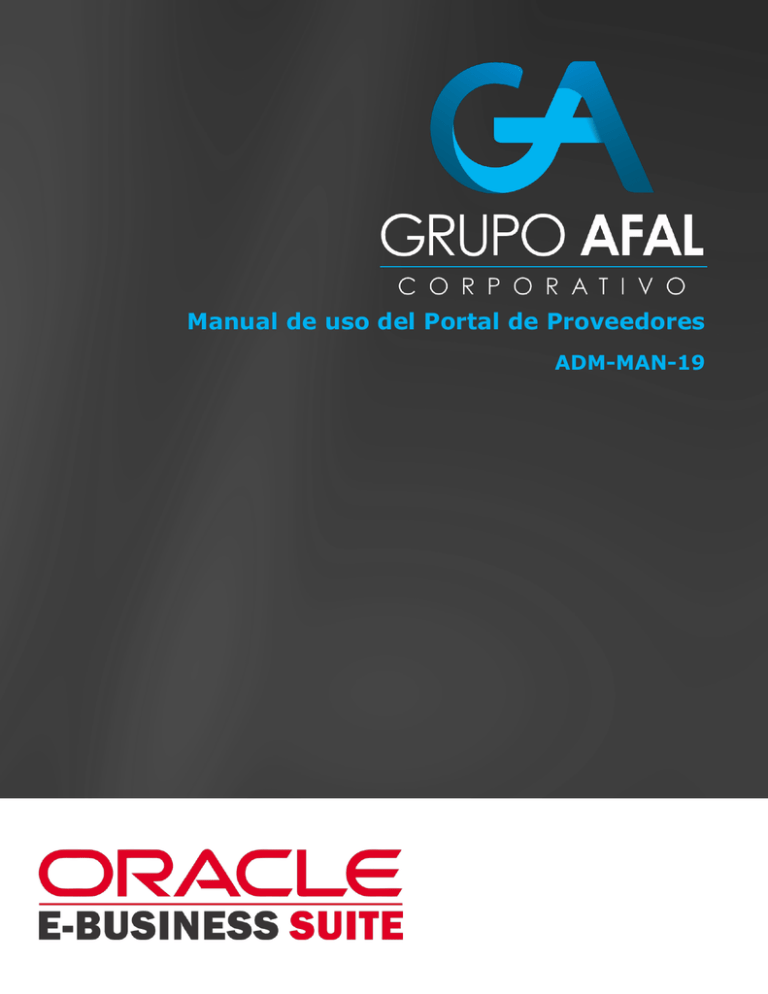 Manual de uso del Portal de Proveedores