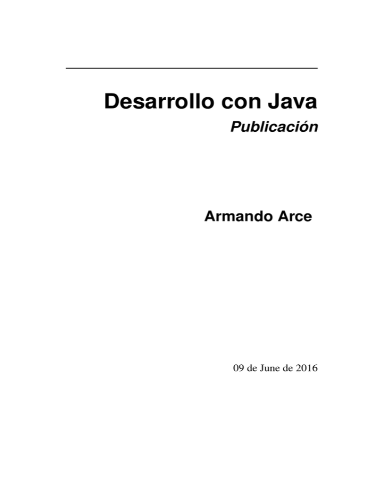 Desarrollo con Java