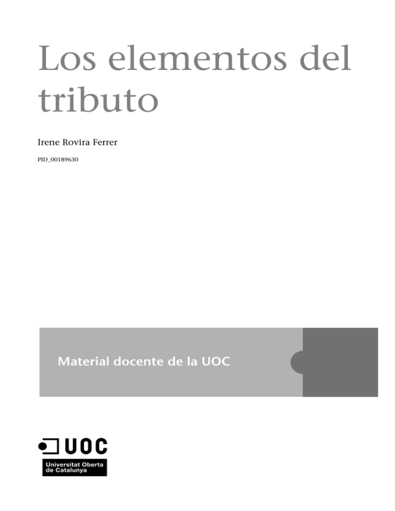 Los elementos del tributo