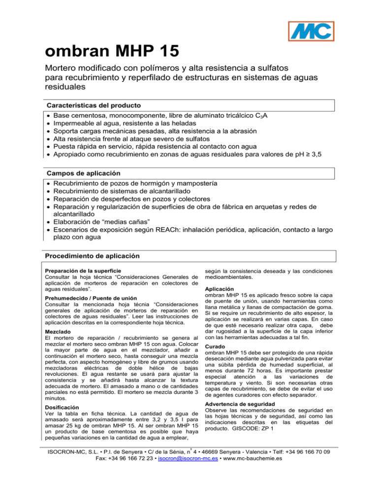 ombran MHP 15 - MC Bauchemie