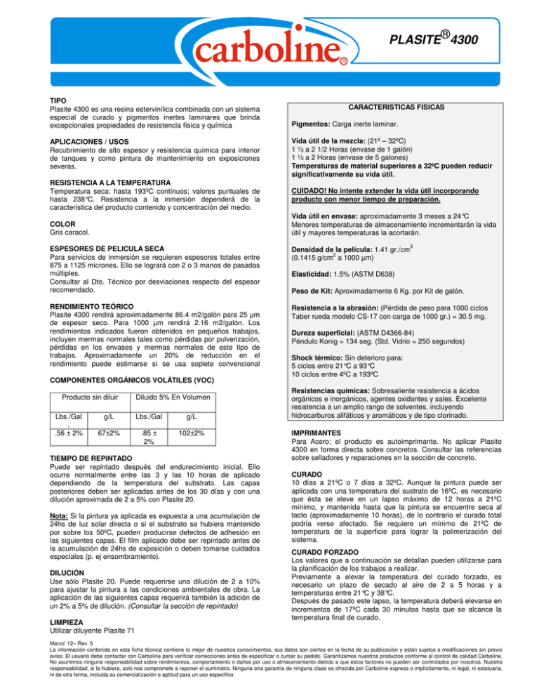 plasite ® 4300