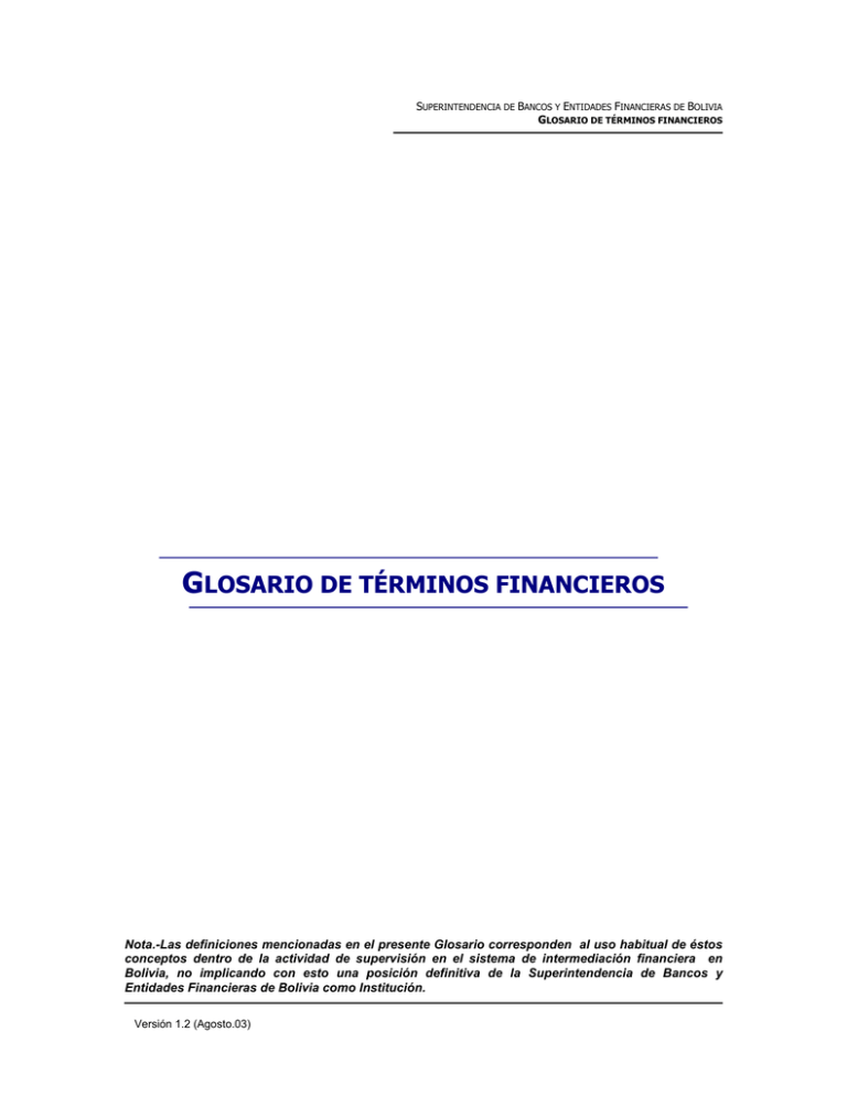 glosario de términos financieros