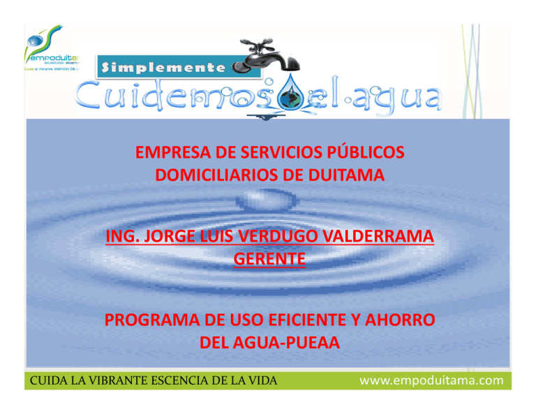 programa uso eficiente y ahorro del agua