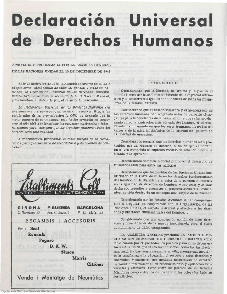 Declaración Universal de Derechos Humanos