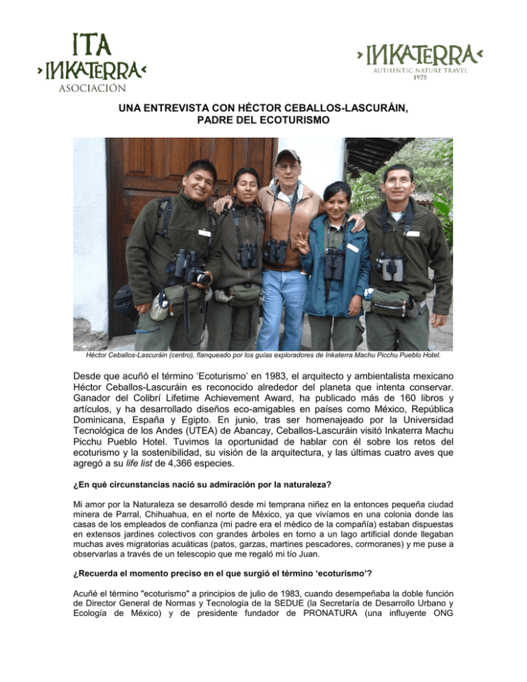 una entrevista con héctor ceballos-lascuráin, padre del