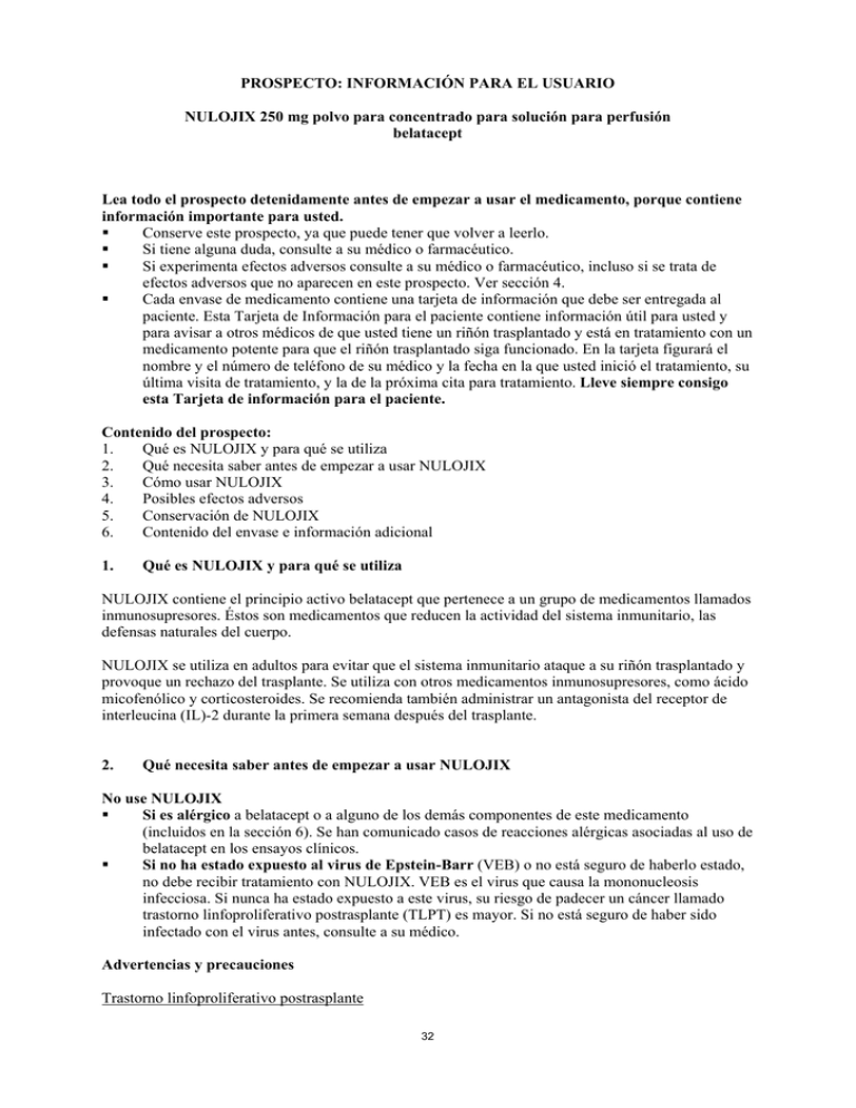 Nulojix, INN-belatacept