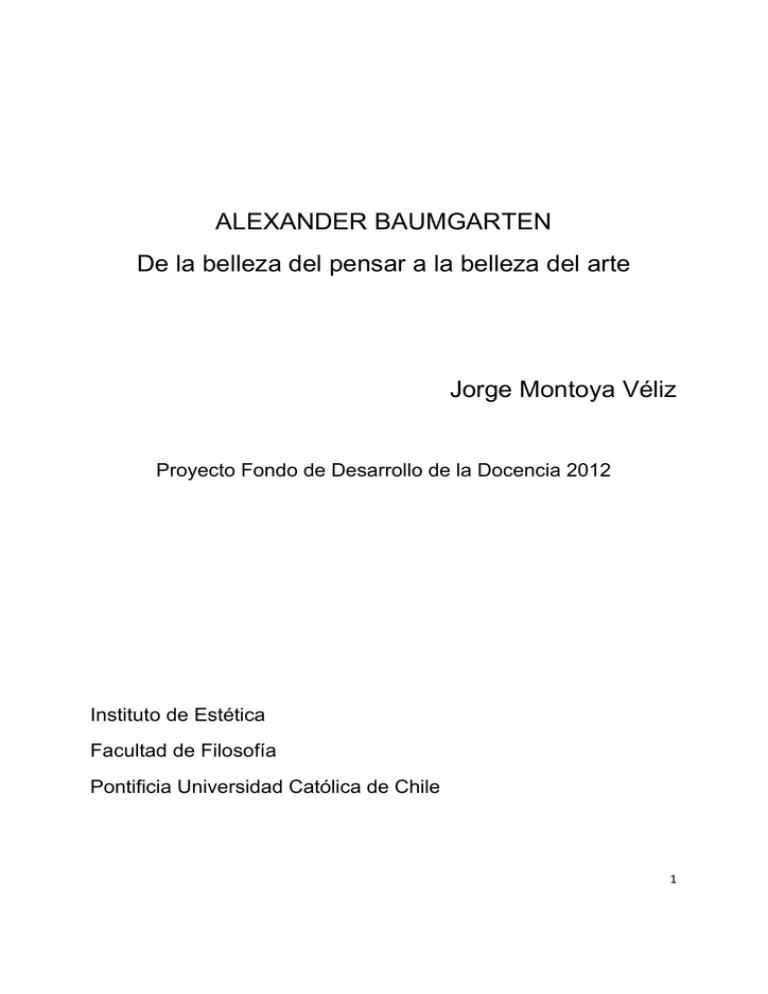 ALEXANDER BAUMGARTEN De la belleza del