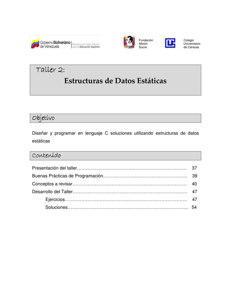 Estructura de Datos Estáticas