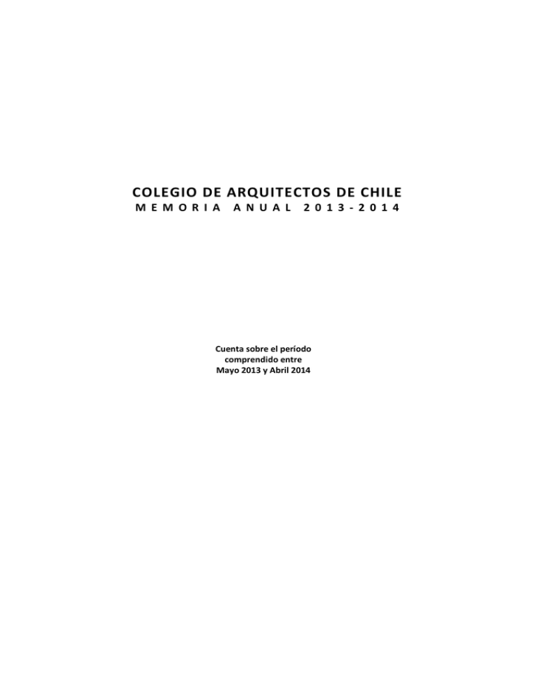 COLEGIO DE ARQUITECTOS DE CHILE