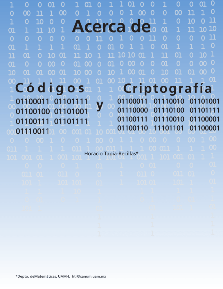 Acerca de códigos y criptografía - UAM-I