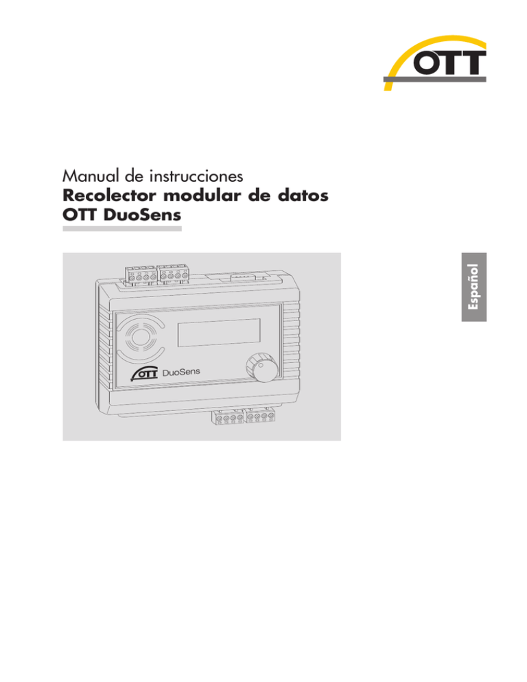 Manual de instrucciones Recolector modular de datos OTT DuoSens