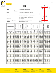 Especificaciones Técnicas Perfiles WF Acero ASTM